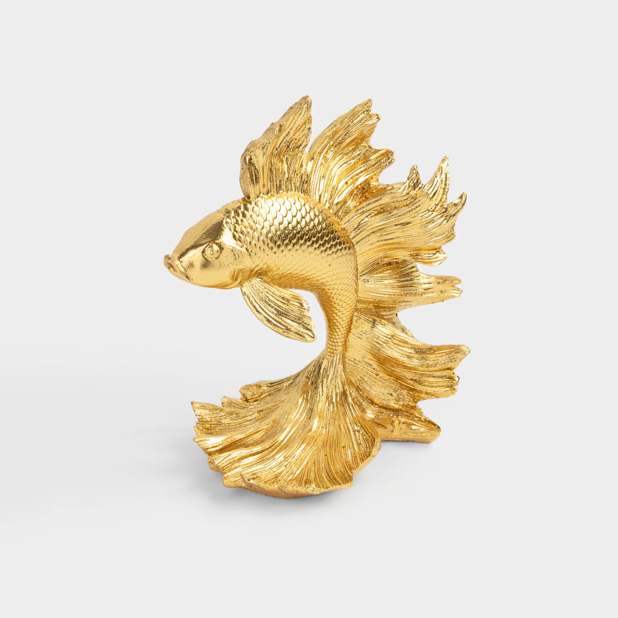 Статуэтка Kuchenland, 20 см, полирезин, золотистая, Рыбка, Goldfish