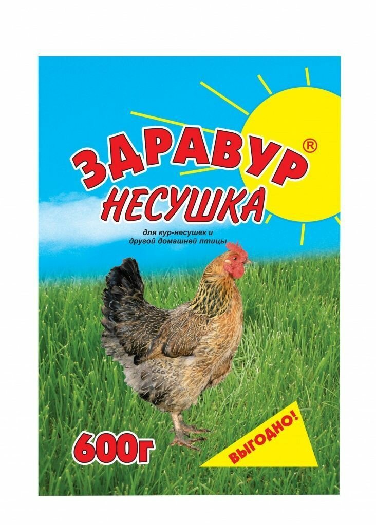 Премикс Здравур Несушка 3 шт по 600 гр Для кур-несушек и другой домашней птицы