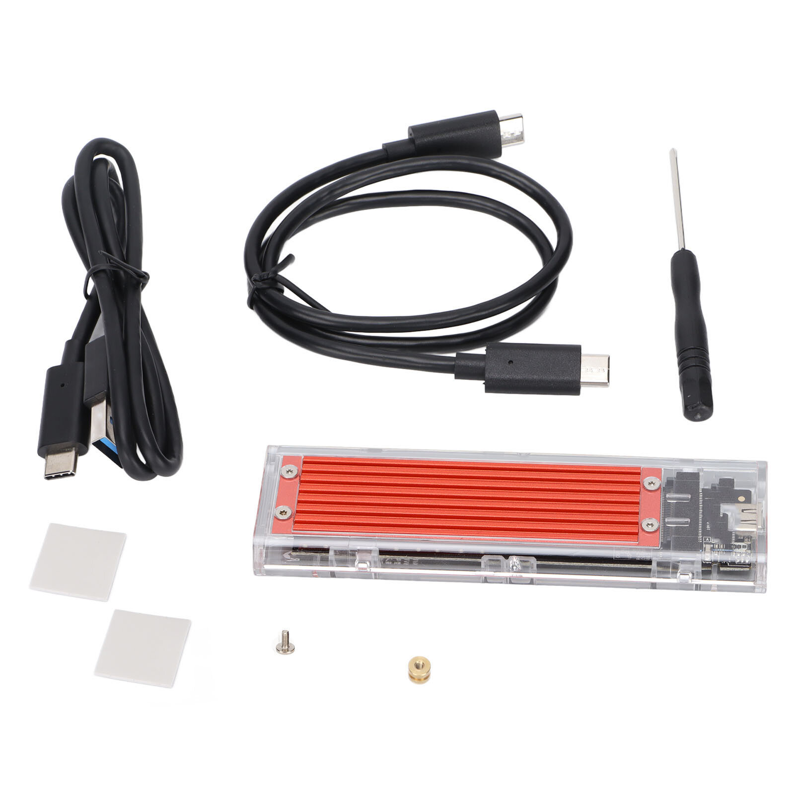 Внешний адаптер жесткого диска 10 Гбит / с прозрачный NVME M.2 к типу C USB3.1 Gen2 Converter Casered (не инклюзивный жесткий диск)