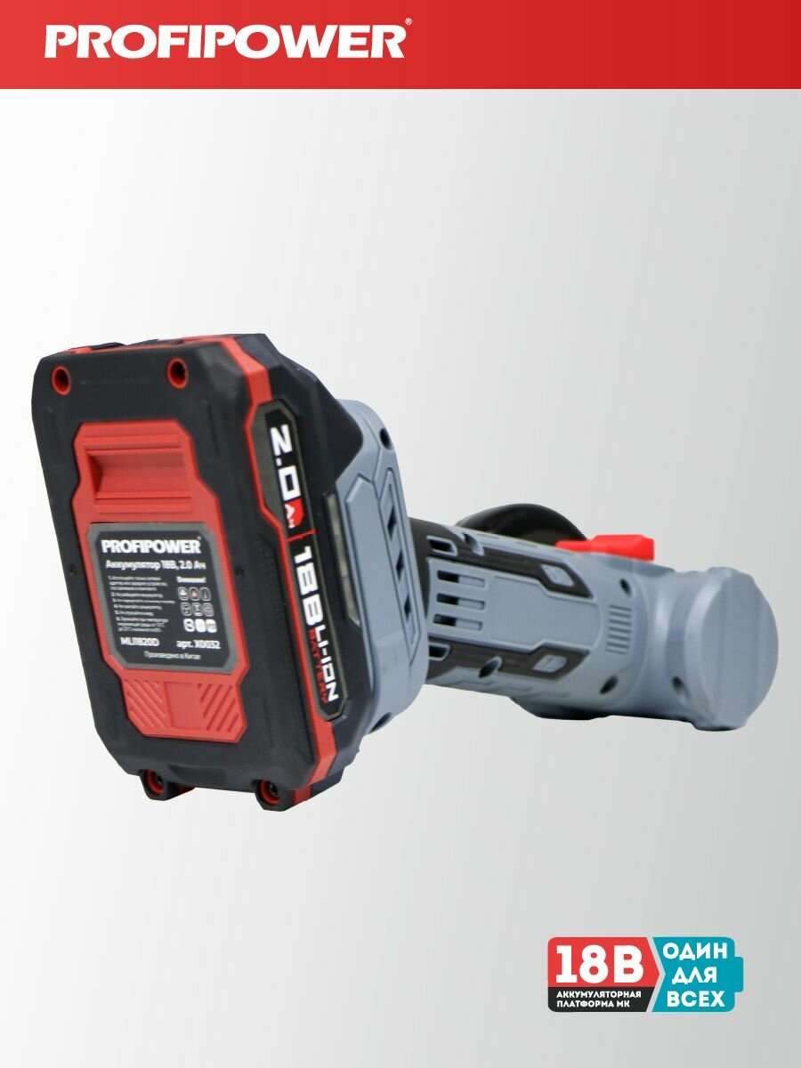 Аккумуляторная бесщеточная мини УШМ DGA-18В ProfiPower