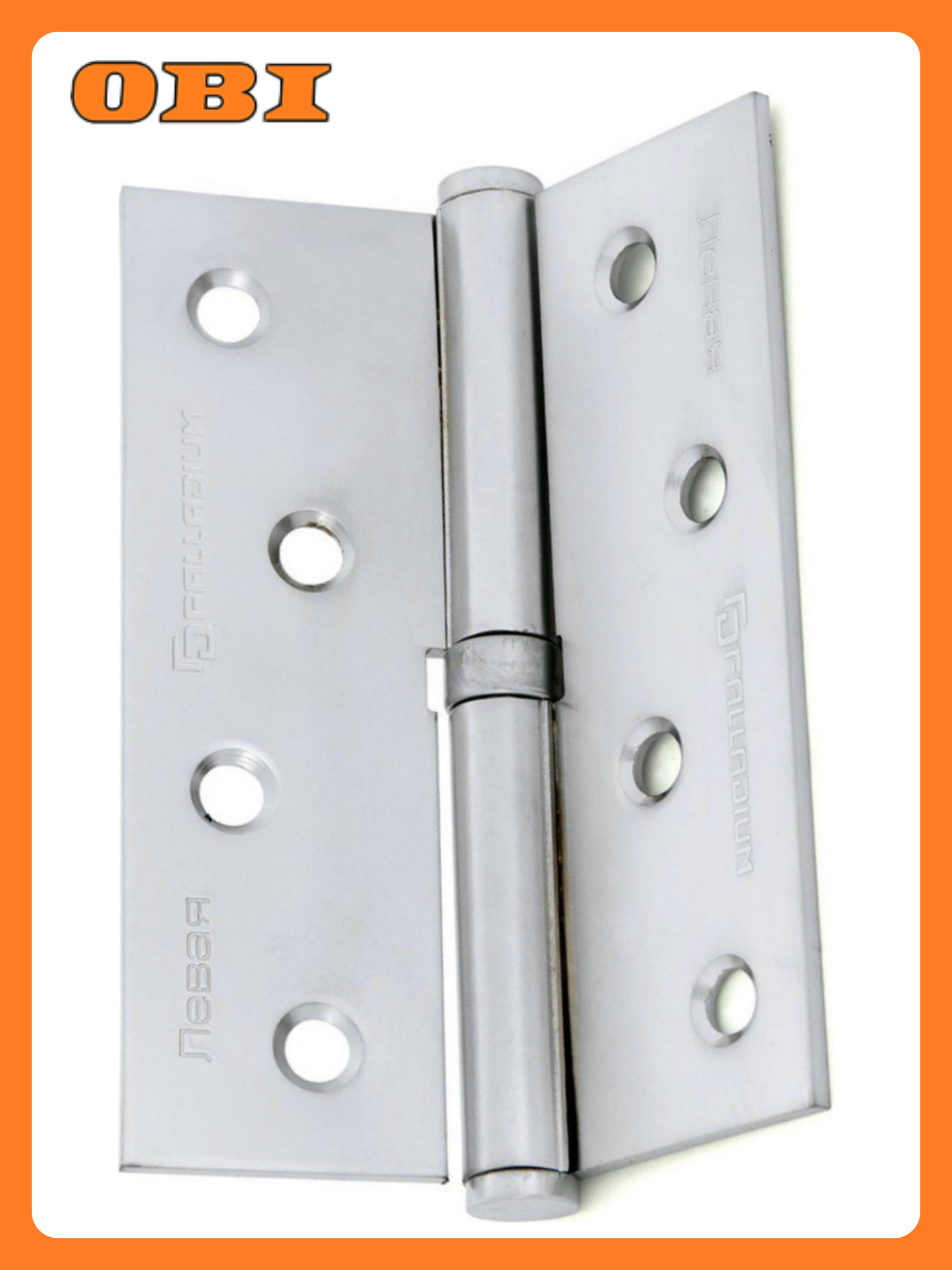 Дверная петля разъемная врезная Palladium 100х75х2,5 перламутровый хром