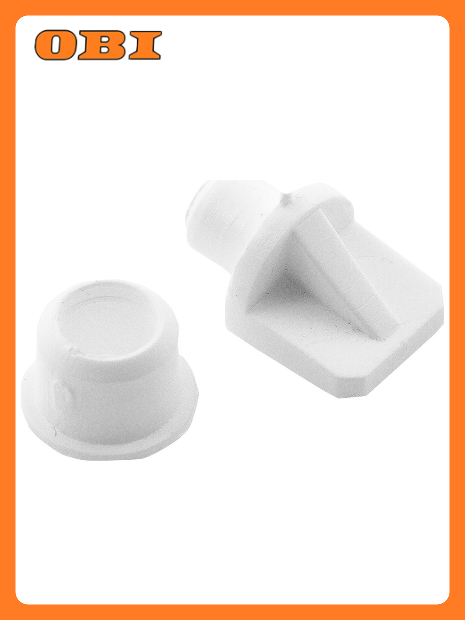 Полкодержатель ELEMENT европартнер, пластик, белый, 100x65x22 мм, 16 штук