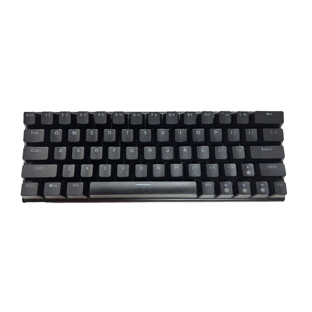 MK60 Проводная переключаемая механическая игровая клавиатура с черными красными переключателями и RGB-подсветкой для ПК