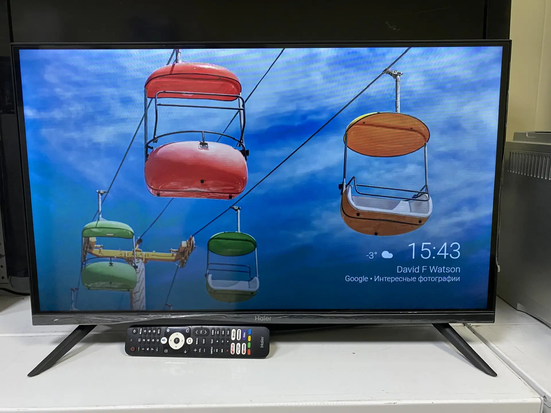 Телевизор Haier 32 Smart TV S2, Android TV, черный 32 дюйма - Full HD, 2 динамика, LED, HDR10, 2024 год