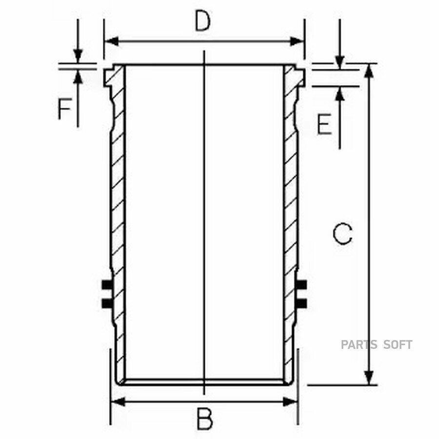 Гильза цилиндра ! R6 d131VOLVO D12D/D12C от официального дистрибьютора, GOETZE, артикул 1445059000
