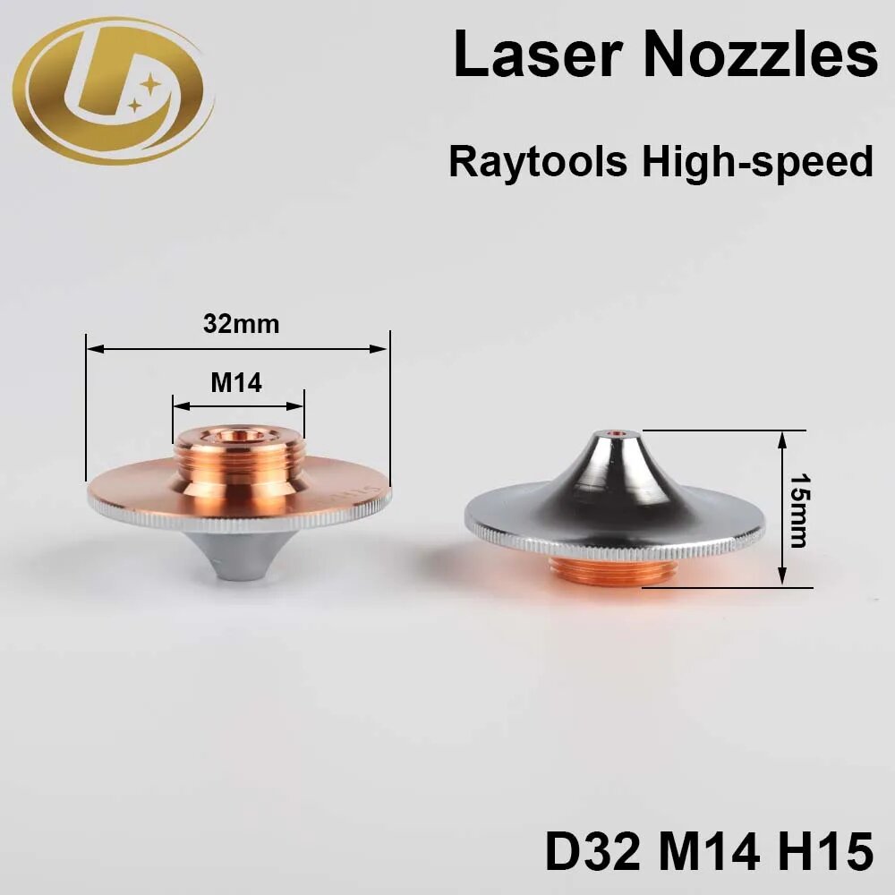 DLEI Лазерные сопла Raytools D32 M14 H15 медные 1.0mm, Double Layer