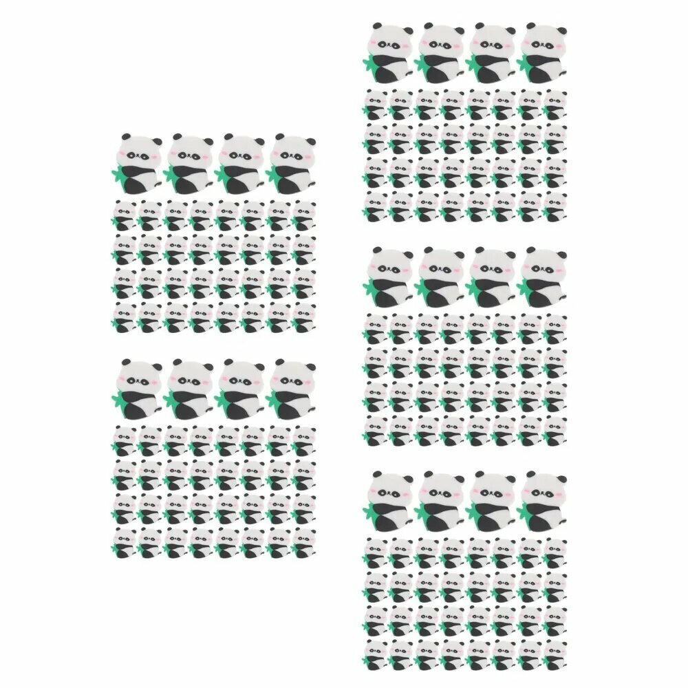 Мини-ластики в форме панды из гибкого материала для учеников и творческих занятий, 250 штук