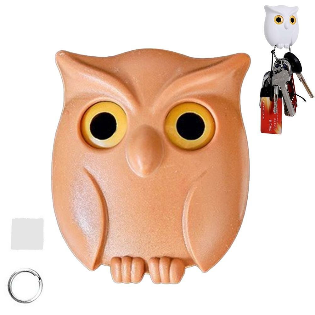 Ключница магнитная настенная в виде совы для дома