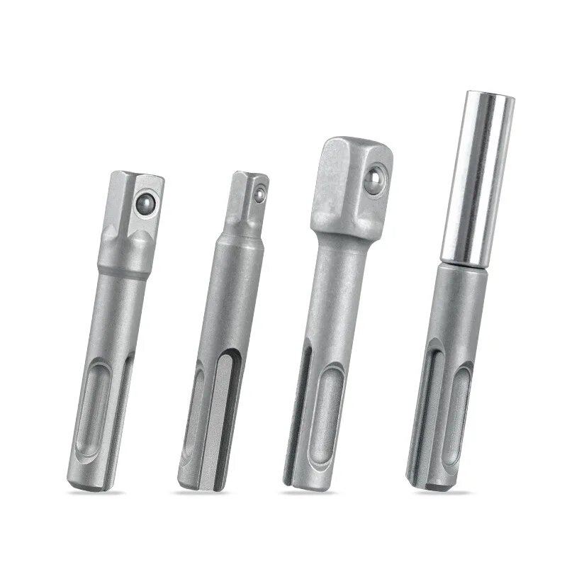 Набор Из 4 Головок SDS С Адаптером Для Дрели 3/8 Дюйма, Переходниками 1/4 И 1/2 Дюйма, Ключ Для Ударной Дрели