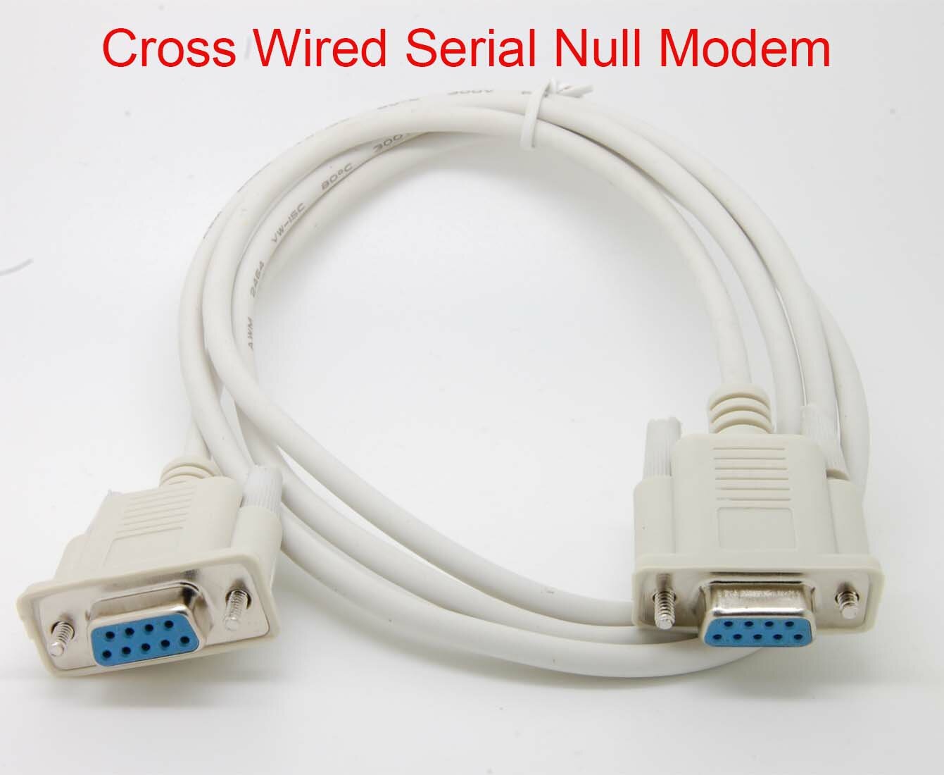 Serial RS232 Null Modem Cable Женский к Женскому DB9 5ft 1.5m Крестовое соединение