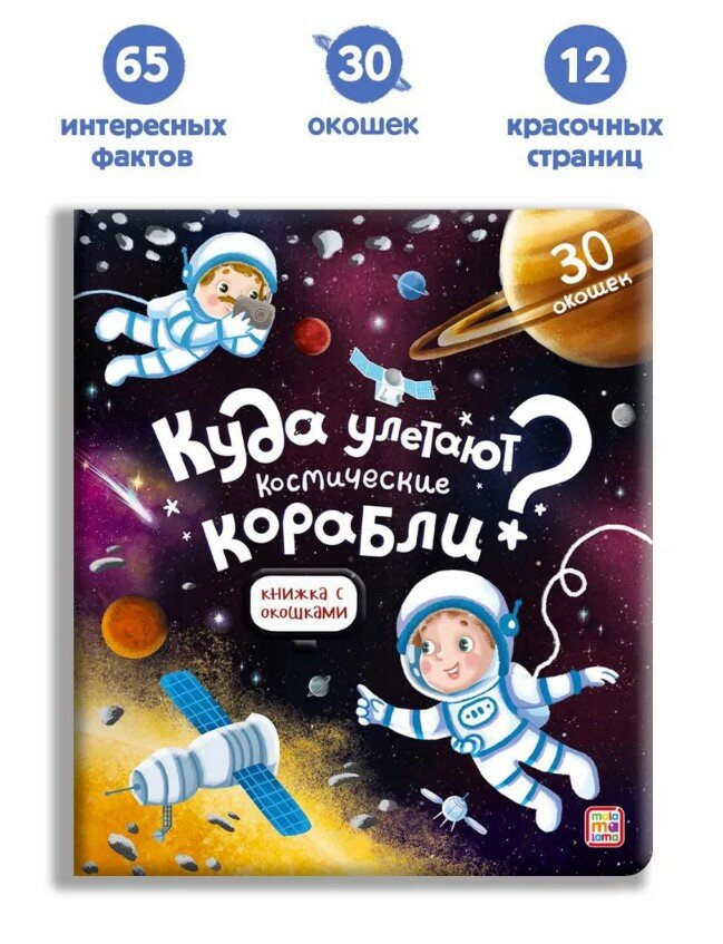 Книжка с окошками. Куда улетают космические корабли