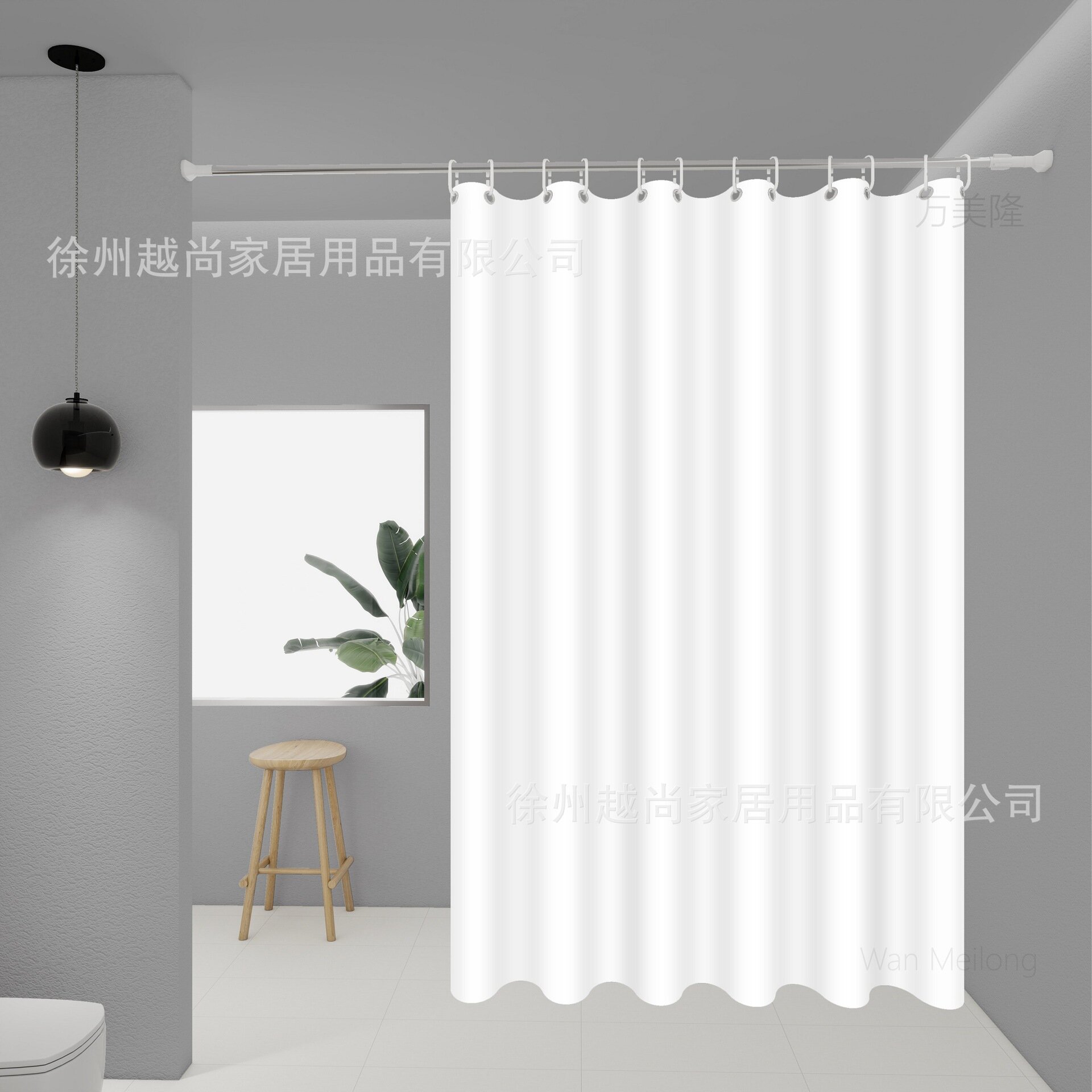 Шторка для ванной, однотонная занавеска для душа, перегородка для ванны, душевая занавеска для отелей без сверления,