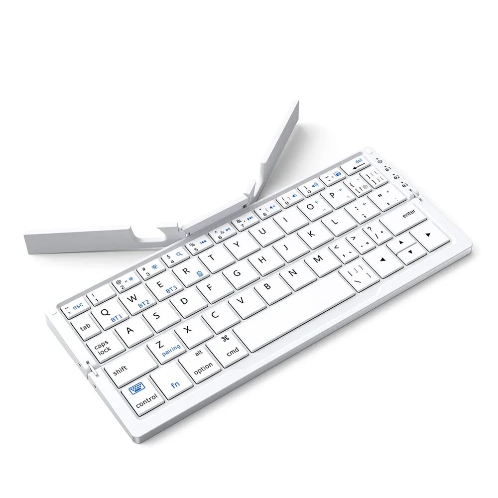 Складная механическая Bluetooth-клавиатура для iPad iPhone Mac Russian, white