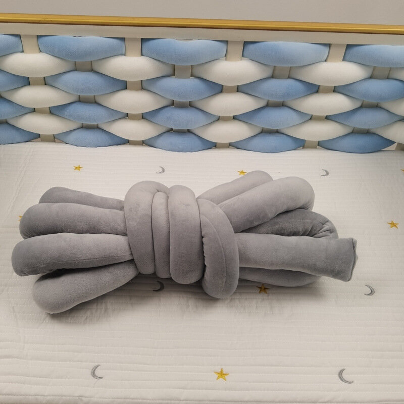 Бампер для детской кроватки, плетеный, защитная полоса, плетеный бортик для кровати, защитный бортик для новорожденных