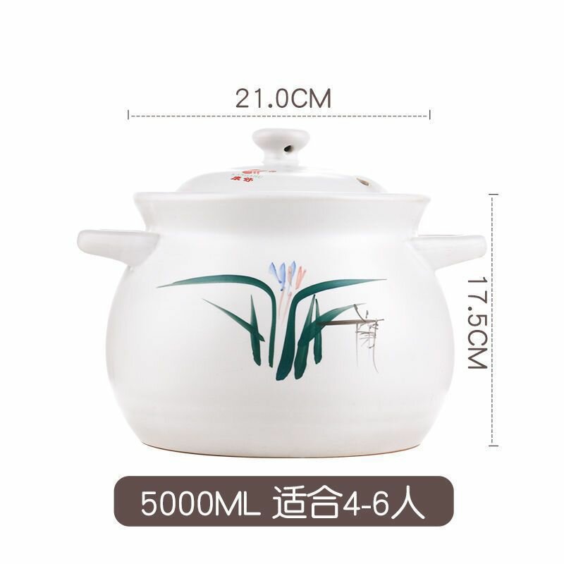 Керамический горшок Kangshu для супа, тушеного мяса, фарфоровый горшок, большой емкости, устойчивый к высоким температурам, для открытого огня, прямого горения газа, каша, глиняный горшок
