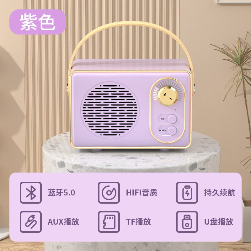 Новый ретро Bluetooth-динамик сабвуфер мини-динамик беспроводной высококачественный домашний портативный, идеальный подарок на праздник