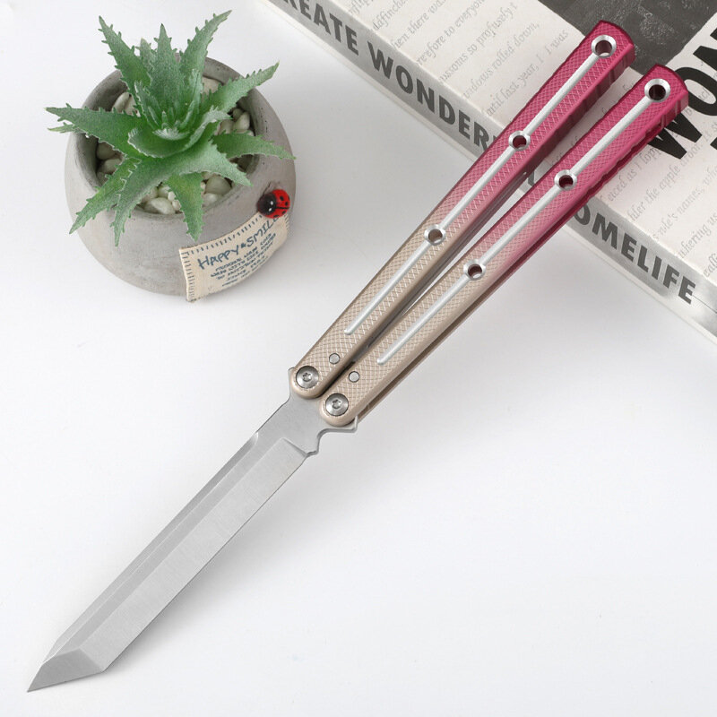Новый уличный бабочка-нож Haiyan Yangjiang Tsunami, стандартный алюминиевый сплав, цельная ручка, многофункциональная игрушка без лезвия