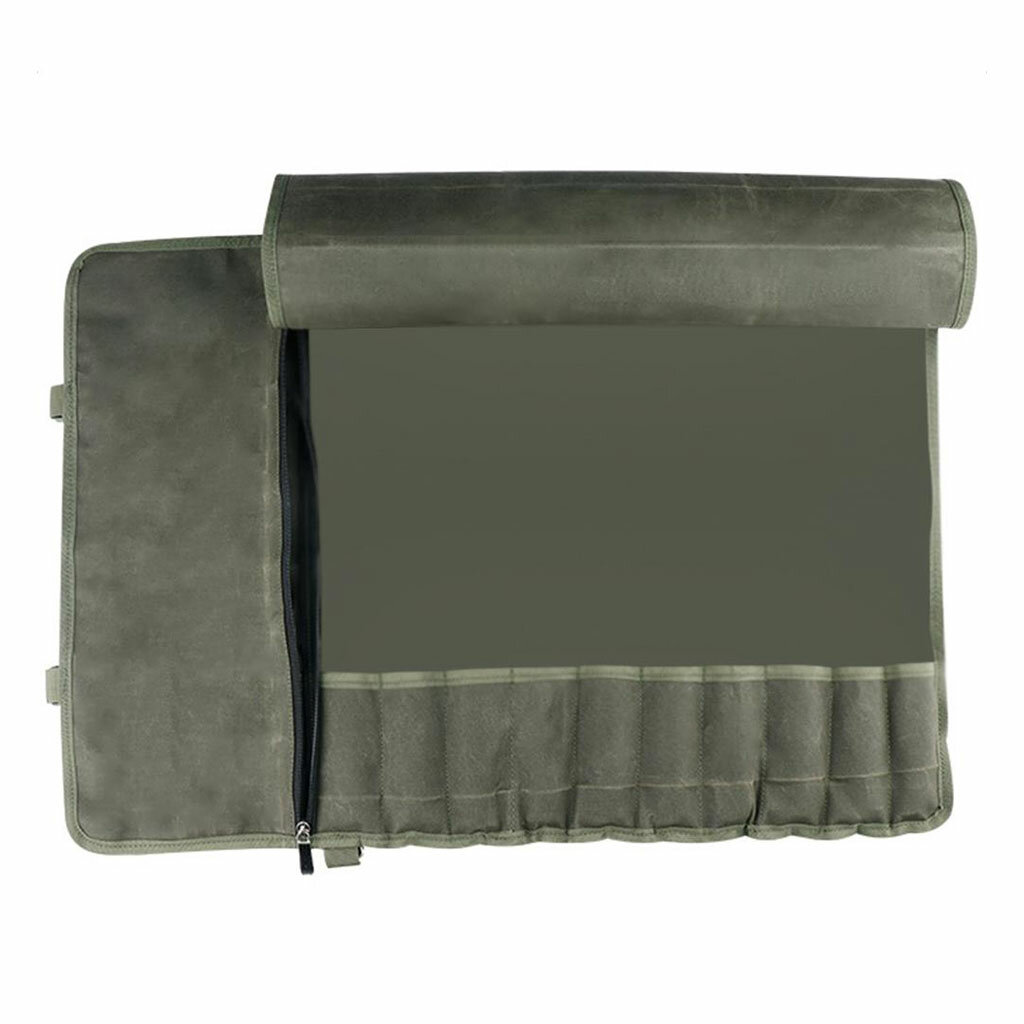 Портативная Кухонная Сумка Для Ножей Шеф-Повара Roll Bag Carry for Case Bag Кухонные Принадлежности Для Приготовления Пищи Прочное Хранение Green Co