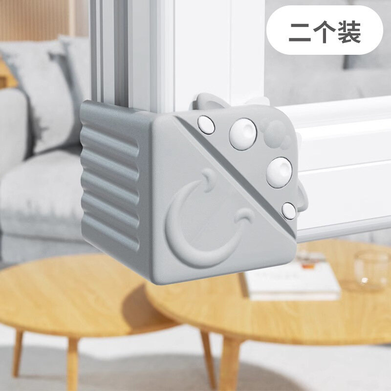 Бесплатная доставка, защитный уголок из алюминиевого сплава для дверей и окон, противоударный, для окон, открывающихся внутрь, силиконовый мягкий мост, защитное покрытие для алюминиевых окон, полное покрытие, прямой угол