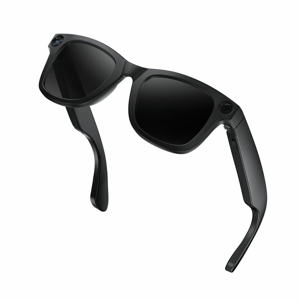 Умные очки с камерой и Bluetooth, Черный