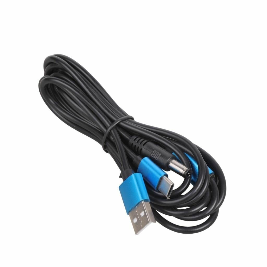 USB-кабель Type C + 5.5x2.5 мм для зарядки, 2m