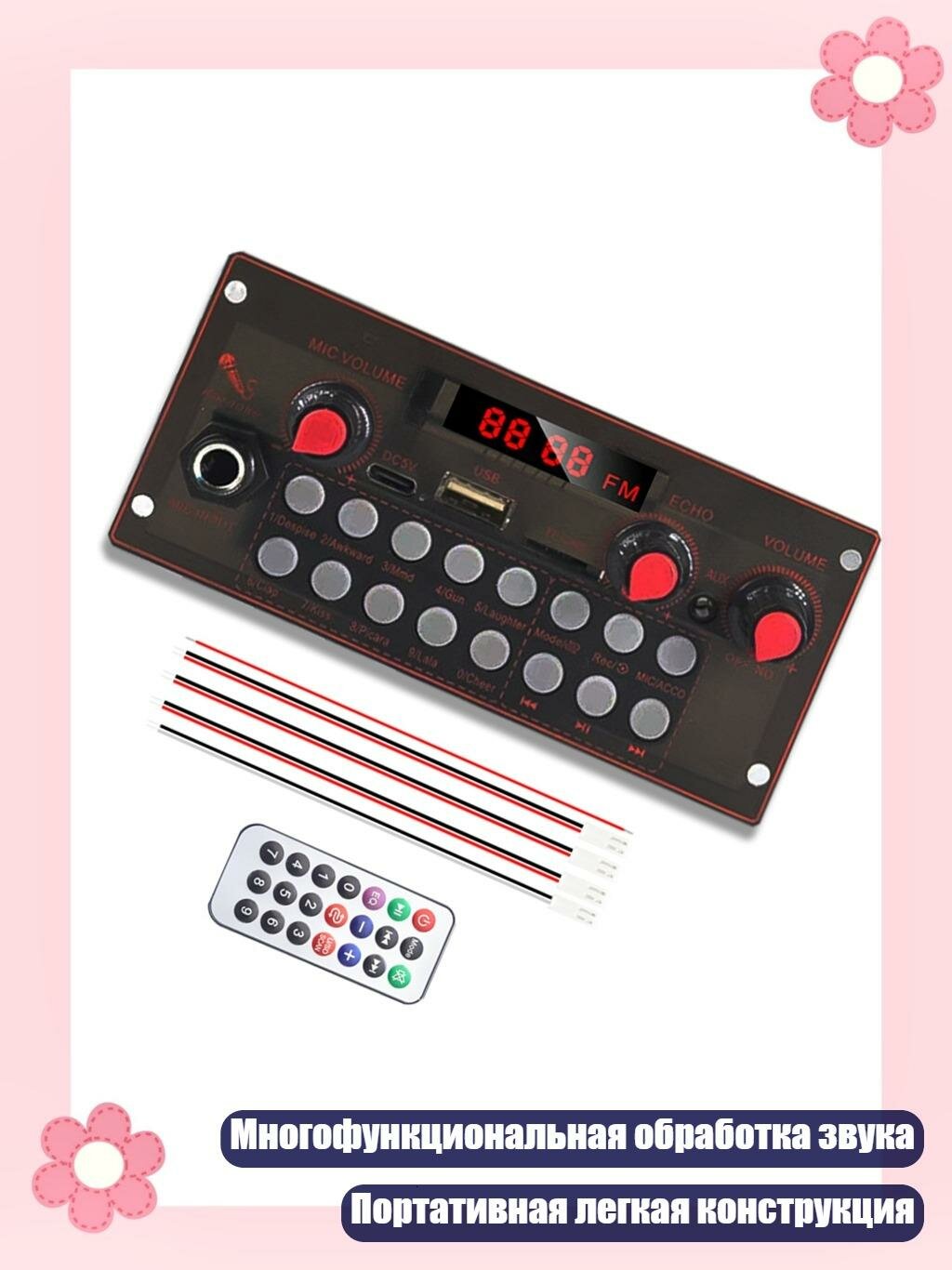 Усилитель звука 10 Вт с декодированием MP3 WMA, A