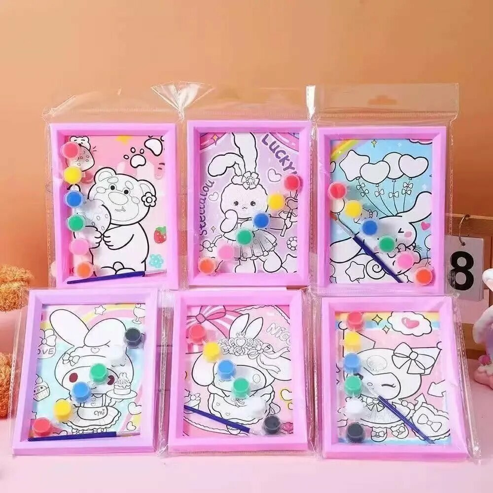 Новая детская игрушка, ручная масляная живопись, окрашенная рамка, случайная единица (можно купить 6 штук для полного набора)