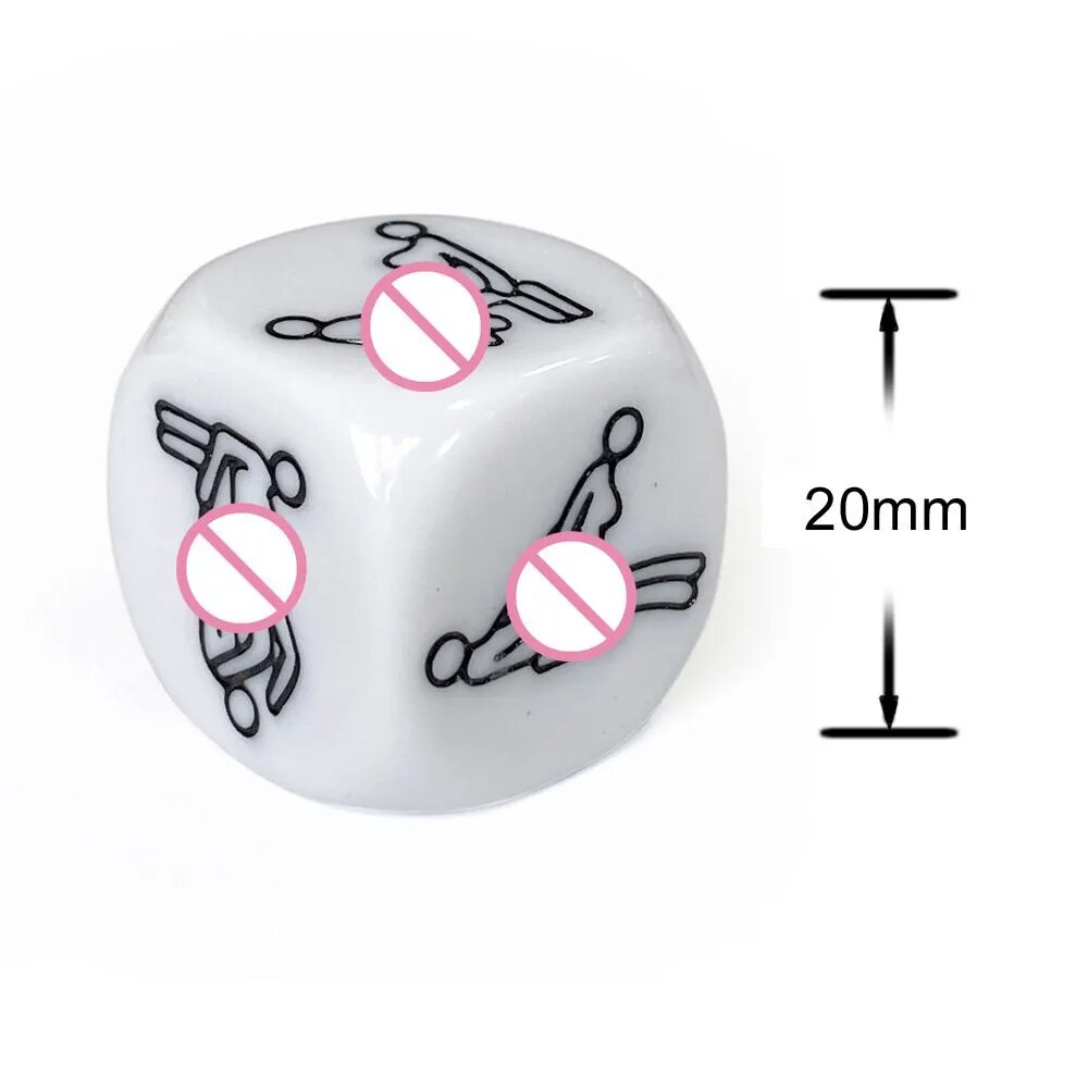 Шестигранный секс-кубик с позами для пар белый эротический аксессуар для взрослых игр