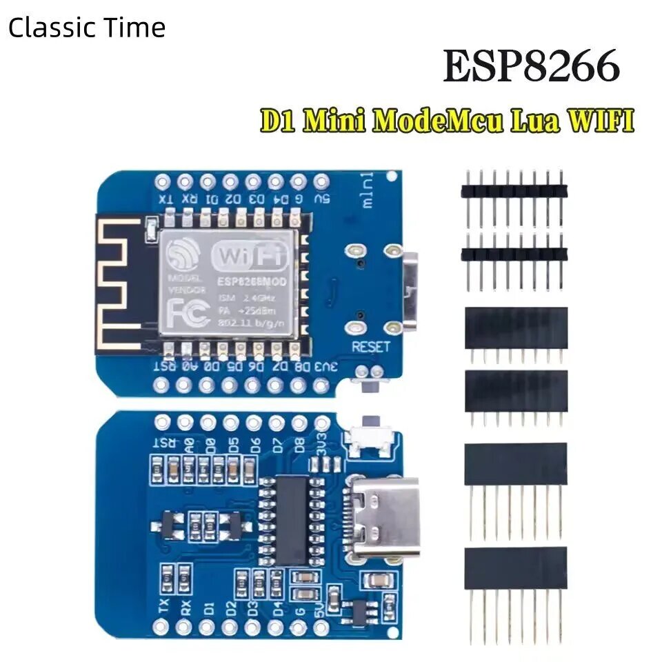 D1 Mini TYPE-C USB ESP8266 ESP-12F V2 Плата для разработки Wi-FI D1 Mini NodeMCU Lua IOT плата 3,3 В с контактами