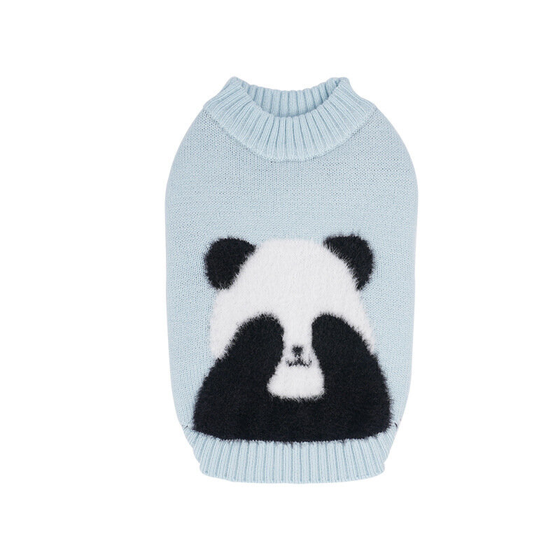 Горячая распродажа SG, веселый свитер с капюшоном в виде панды, безрукавный вязаный свитер для собак бишон шнауцер, оптовая продажа