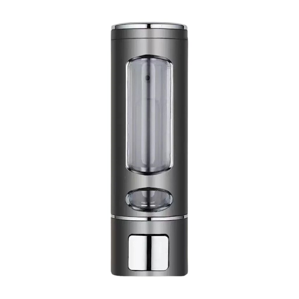 Настенный ручной нажимной дозатор мыла для бутылочки с шампунем-черный-с одной головкой