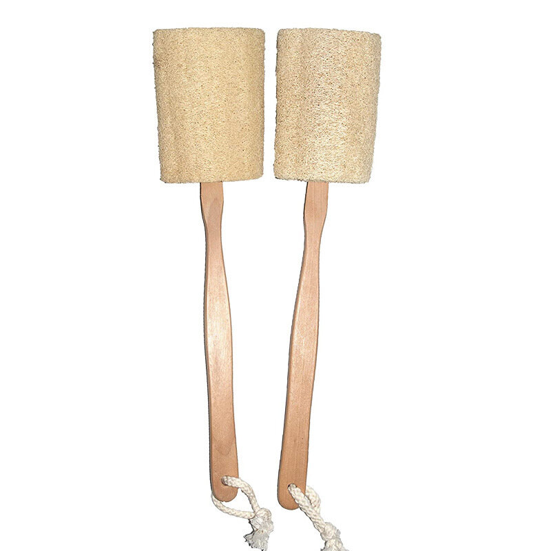 Сухая щетка для бакенбардов, скраб для спины, щетка для тела, щетка для ванны, бамбуковая деревянная щетка с длинной ручкой для массажа, ручная душевая щетка