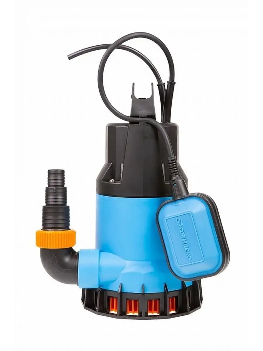 Погружной дренажный насос Джилекс "Дренажник" 110/8, для чистой воды, 400 Вт, черный/синий