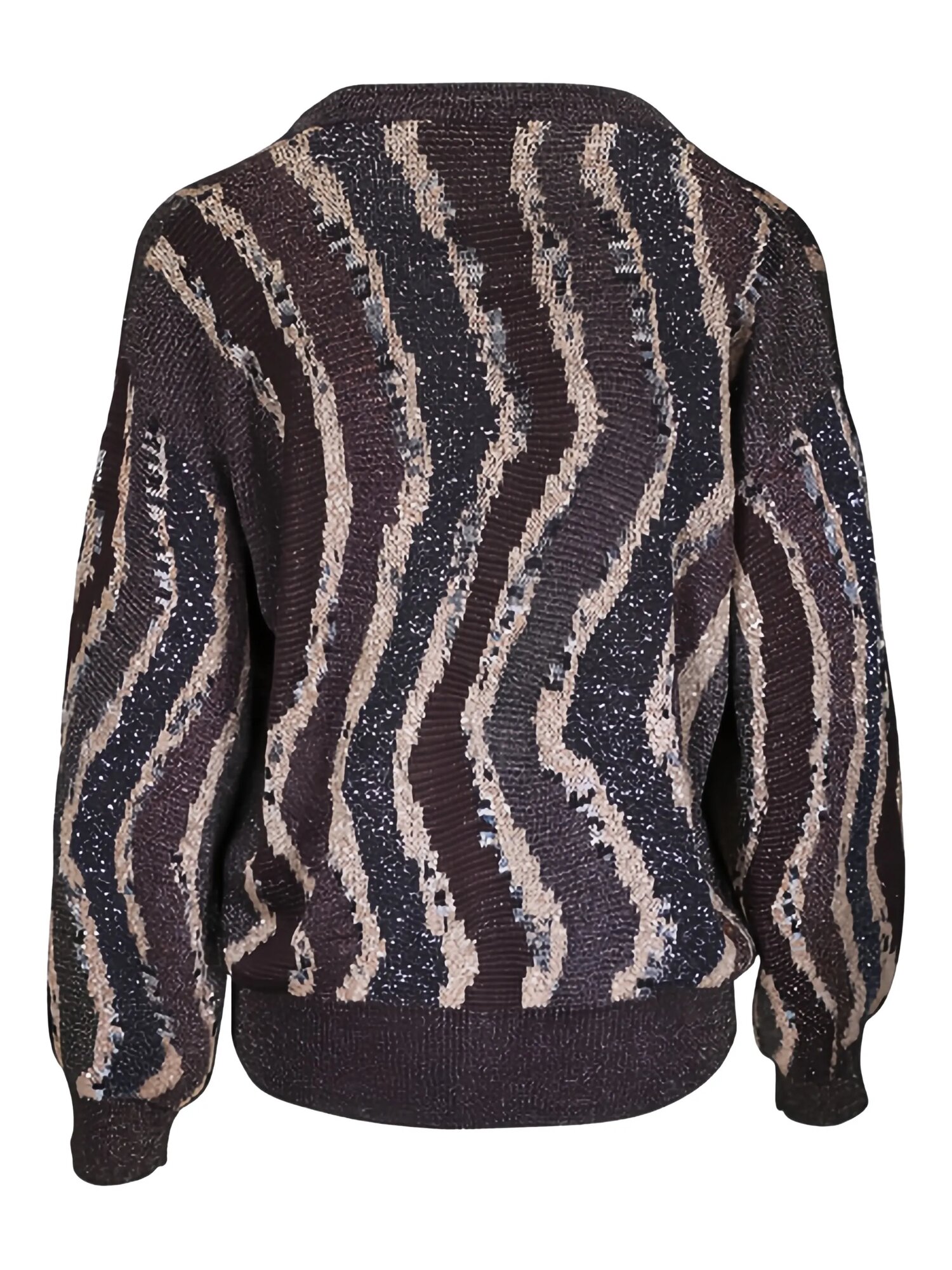 Кардиган Missoni Wave pattern knit cardigan, размер 44, коричневый — фото 1