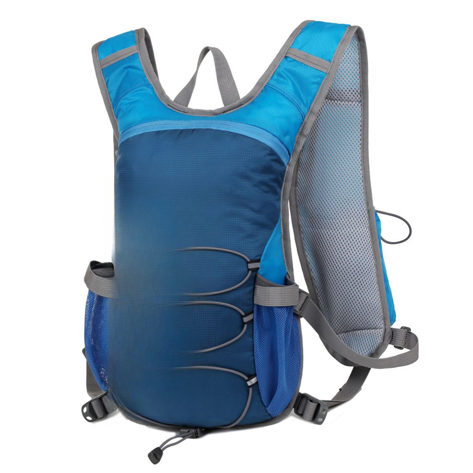 Рюкзак гидратационный для велосипедов и бега, Нейлон, 10L, Зеленый/Синий/Черный, 47*24*9cm, 300g, с рефлексивными элементами, для хранения 2L гидробаллона