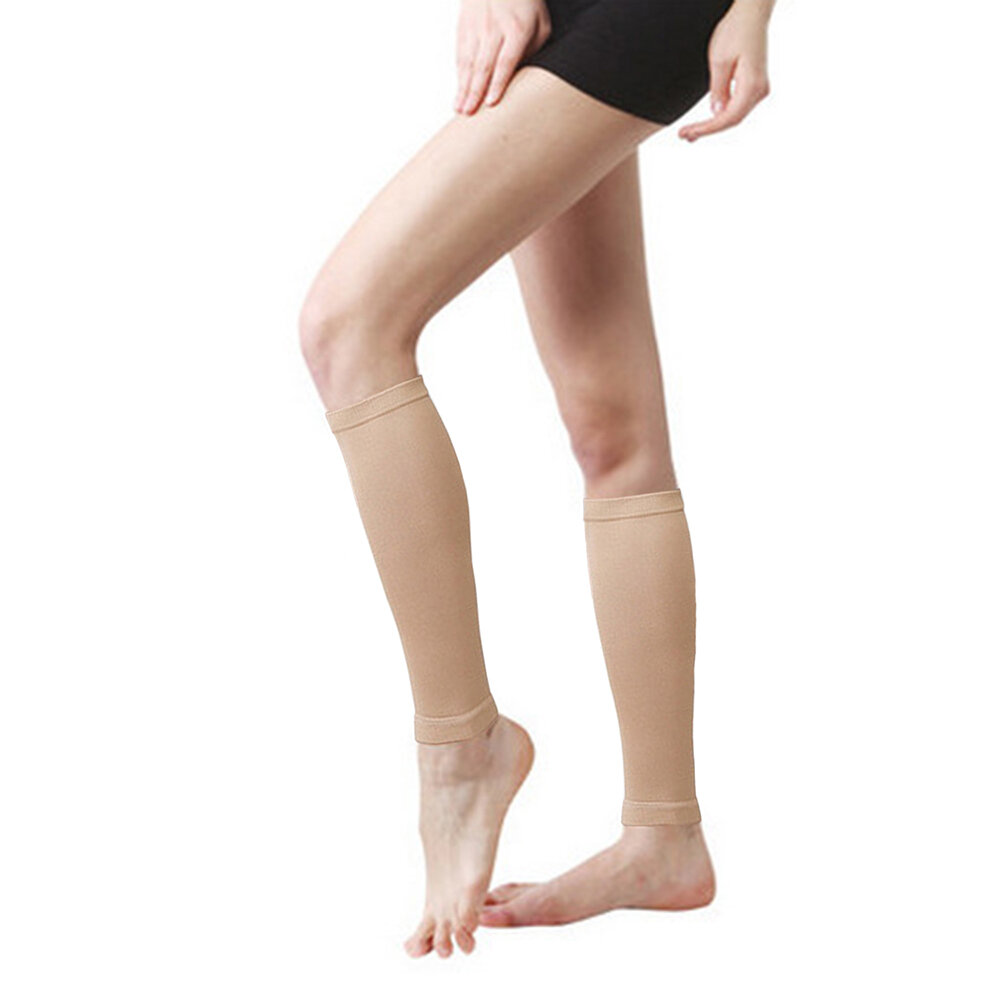 Спортивные накладки для икроножек эластичные чулки-компрессионные для ног, поддерживающие снятие боли, растяжение, заклинивание, облегчение мышц, носки-накладки для икроножек, материал полиэстер, цвет черный/цветной (по выбору), вес 100 г/3.5 унции, 1