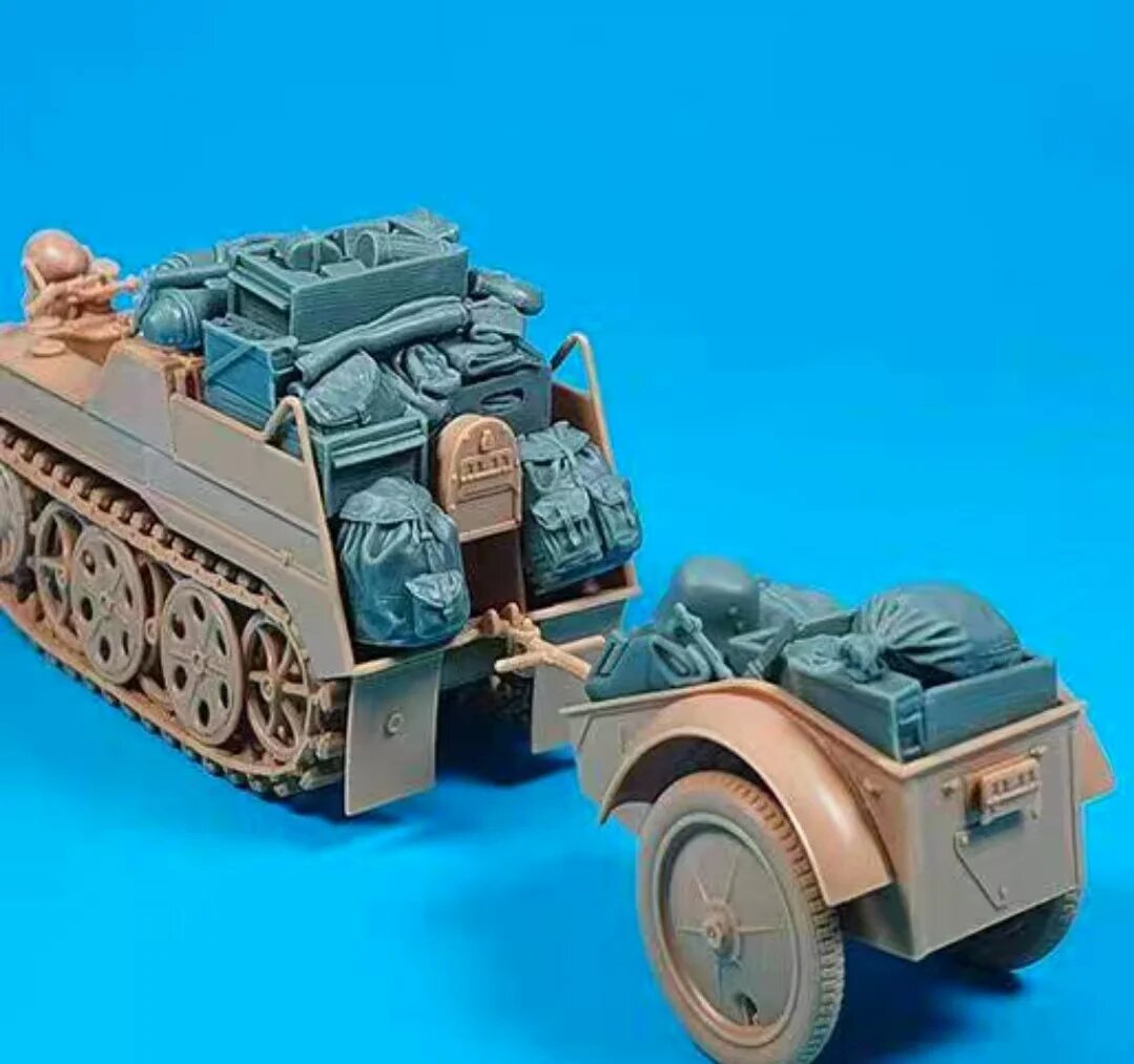 Sd kfz 2, детали для модернизации, фигурки из смолы, наборы моделей солдат, неокрашенные, в разобранном виде, 1/35