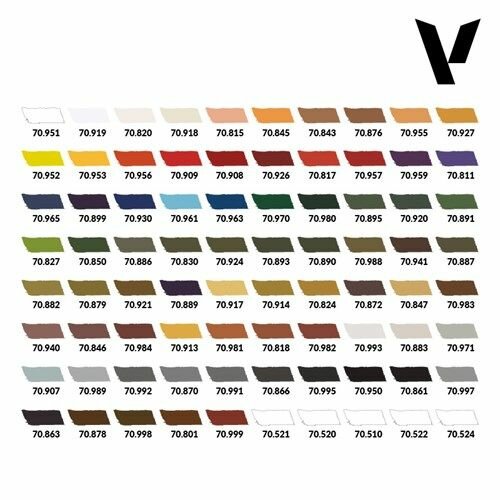 Набор красок Vallejo Model Color 75 + 5 штук Basic Case. 70252 — фото 1