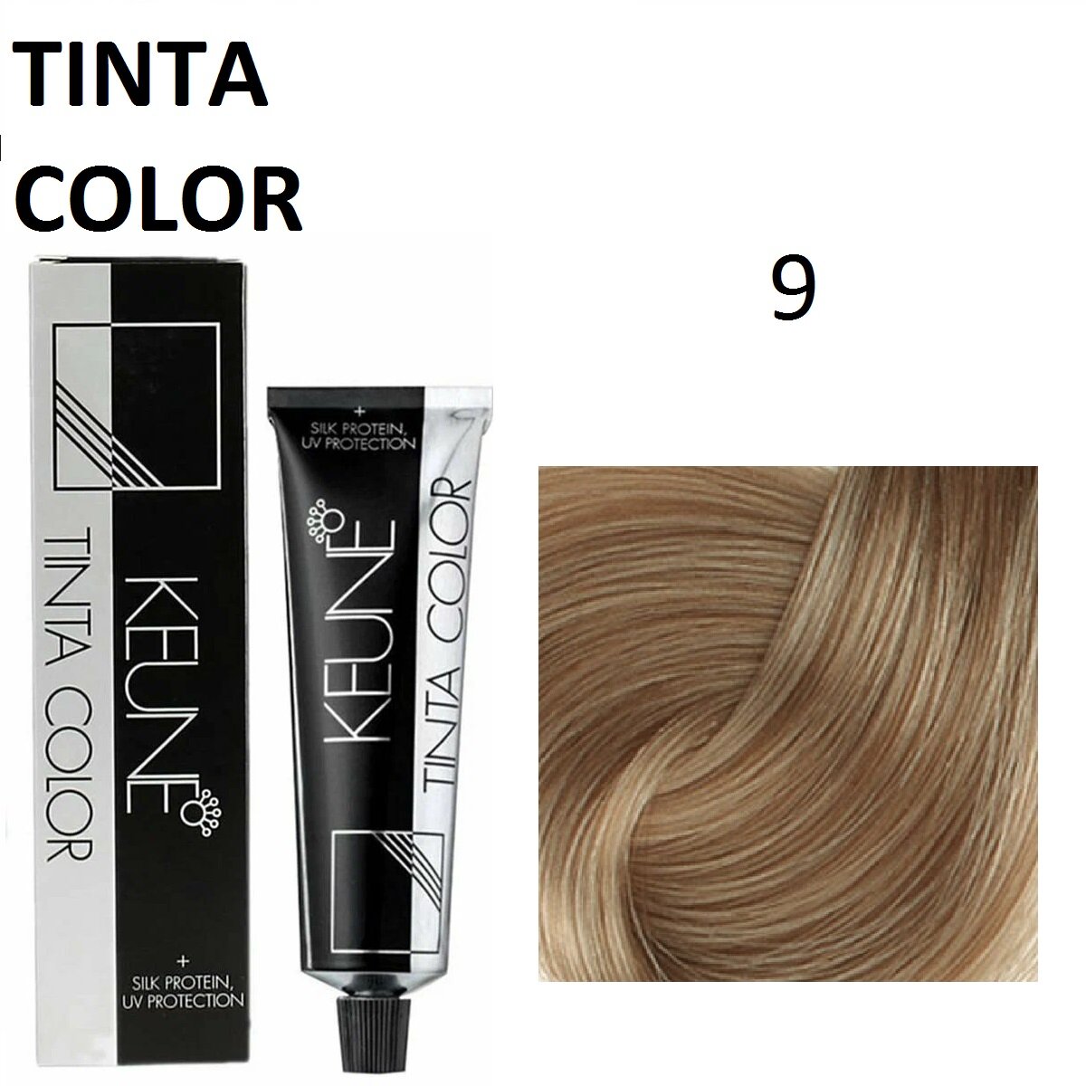 Keune Tinta Color 9 стойкая краска для волос, Очень Светлый Блондин 60 мл