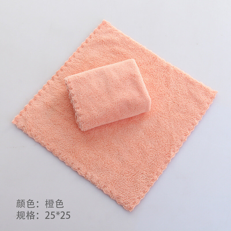 Коралловая флисовая детская полотенце 25x25 см мягкая впитывающая маленькая квадратная салфетка для детей