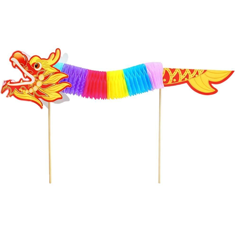 Tradition 3d Paper Dragon Toy Handmade Toys Folding Folding Paper Toy Decorations Selfie Photography Cool Handheld Chinese Dragon Toy Party