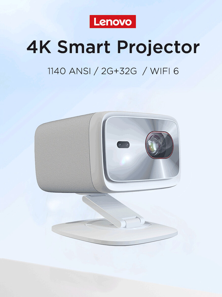 Проектор Lenovo Портативный 4K, 100P, Android 12, WIFI 6, TOF, Full HD