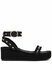 Сандалии Valentino Rockstud, размер 39 IT, черный