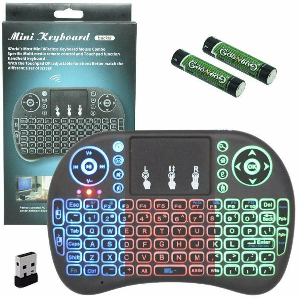 Клавиатура i8, с тачпадом, беспроводная, подсветка, совместимость с Windows/Mac/Linux