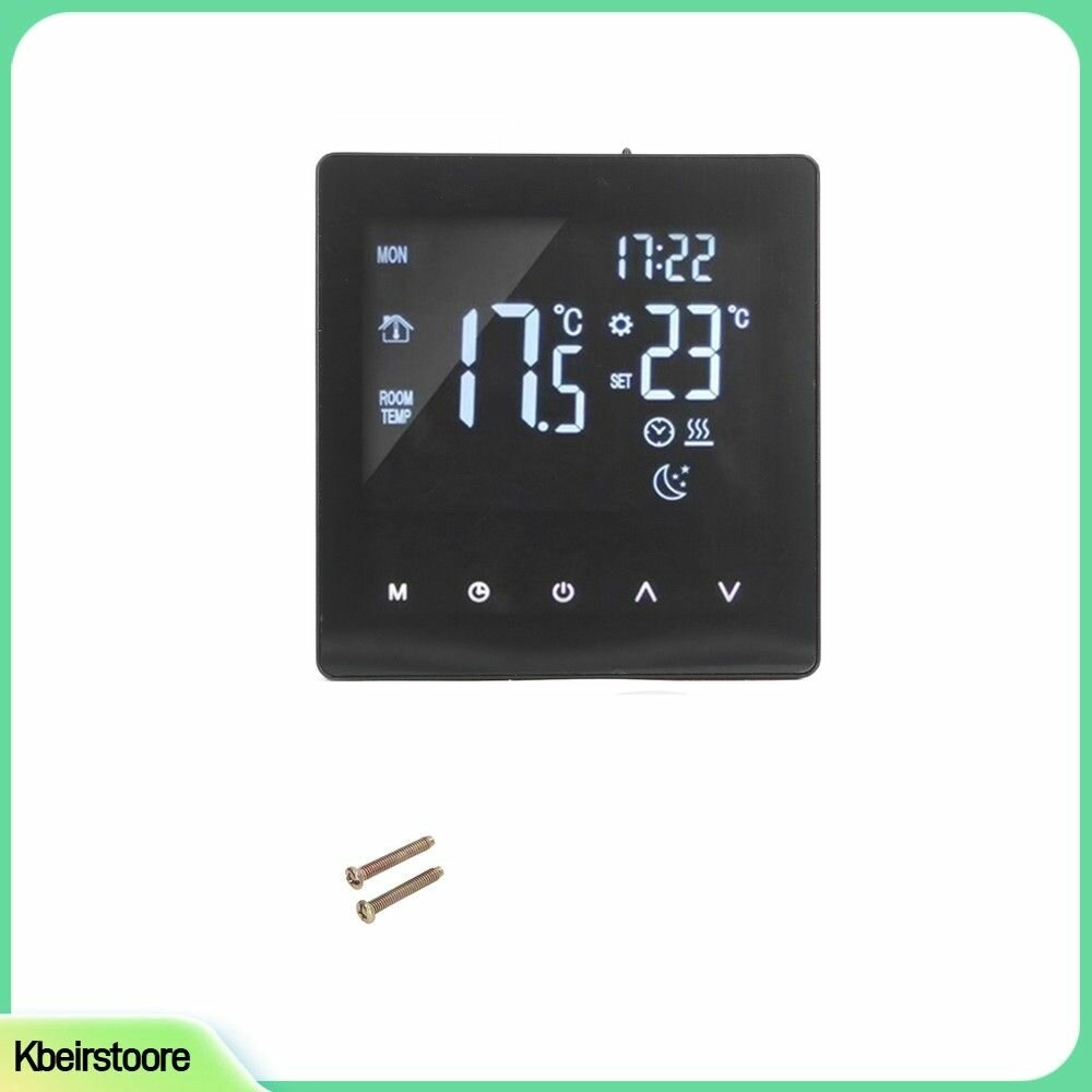 Чёрный WiFi термостат K2MRH3A, ЖК+сенсор, котёл, 90-240В