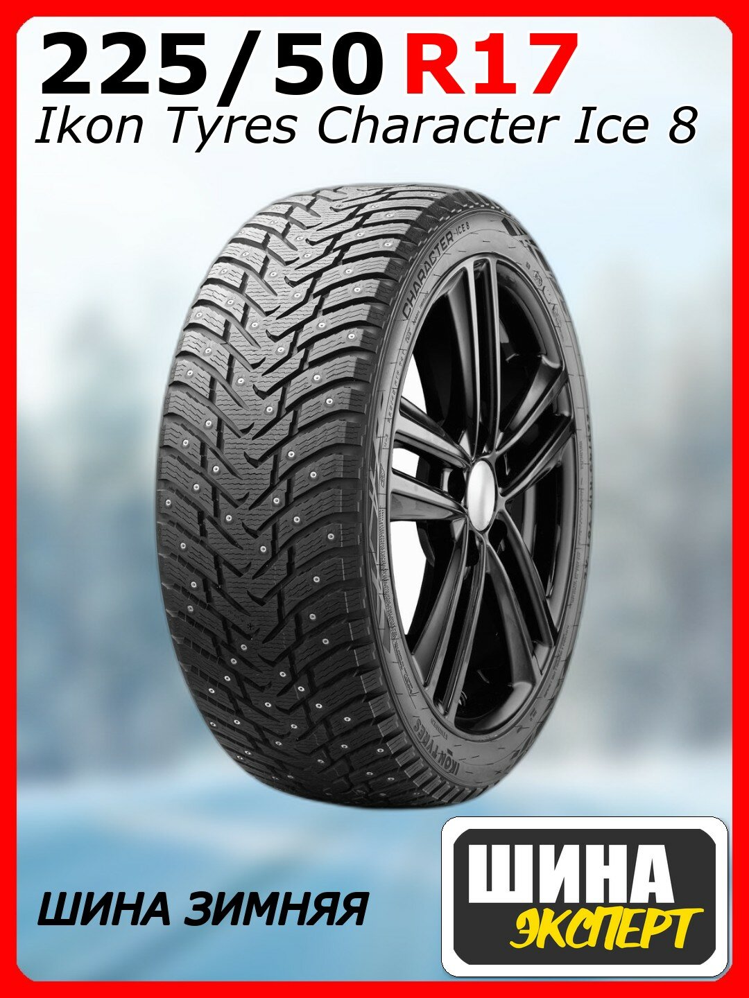 Шина зимняя шипованная Ikon Tyres 225/50/17 T 98 Ikon Character Ice 8 XL Ш. для легковых автомобилей TS78051