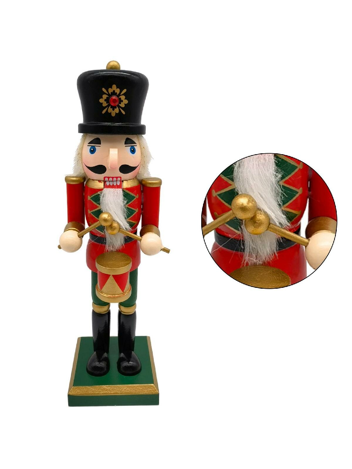 Изящная деревянная скульптура Украшение рабочего стола Короля-солдата Статуэтка на столе Украшения