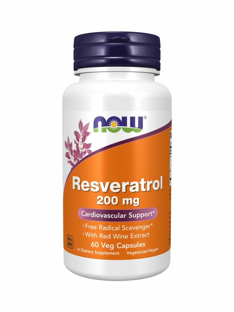Ресвератрол NOW Natural Resveratrol 200 mg 60 caps
