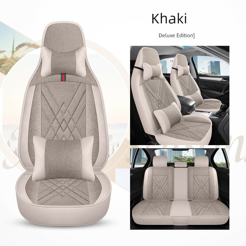Чехлы для сидений Changan Oushang X5 Plus 2023, универсальные всесезонные автомобильные накидки, дышащая ткань из льна.