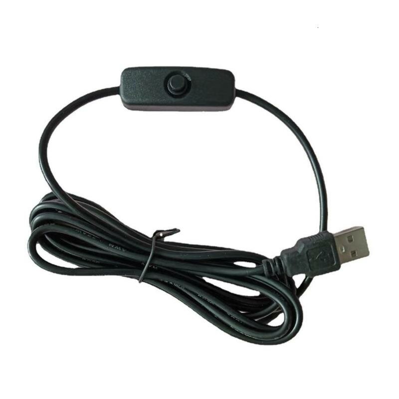 USB-удлинитель с выключателем 2 м, папа-мама, Черный - переключатель 501